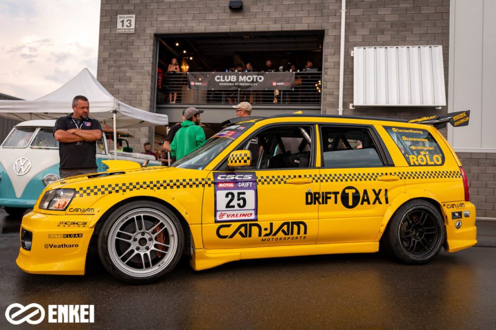 Subaru Forester Can-Jam Drift Taxi on Enkei RPF1 | Enkei Wheels